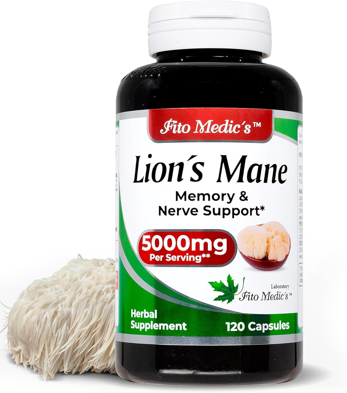 Lab | Lions Mane | 120 Capsules | Lions Mane Supplement | Lions Mane S ...