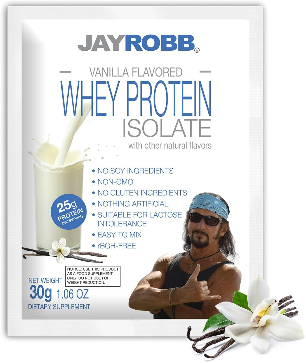 Jay Robb Whey Protein (Vanilla, Individual Serving Packets) – SuppsWorld