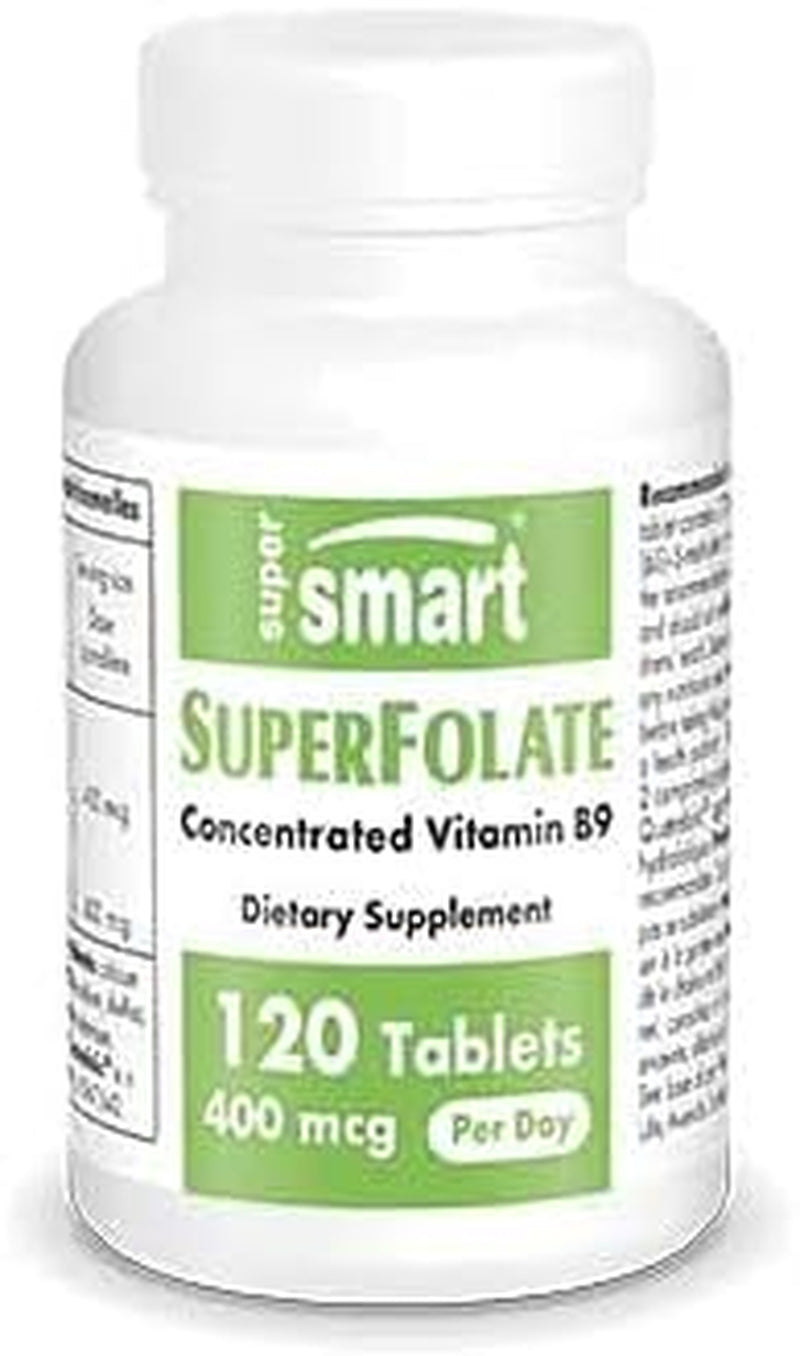 - Superfolate 400 Mcg per Day (Quatrefolic) - Bioavailable Vitamin B9 ...
