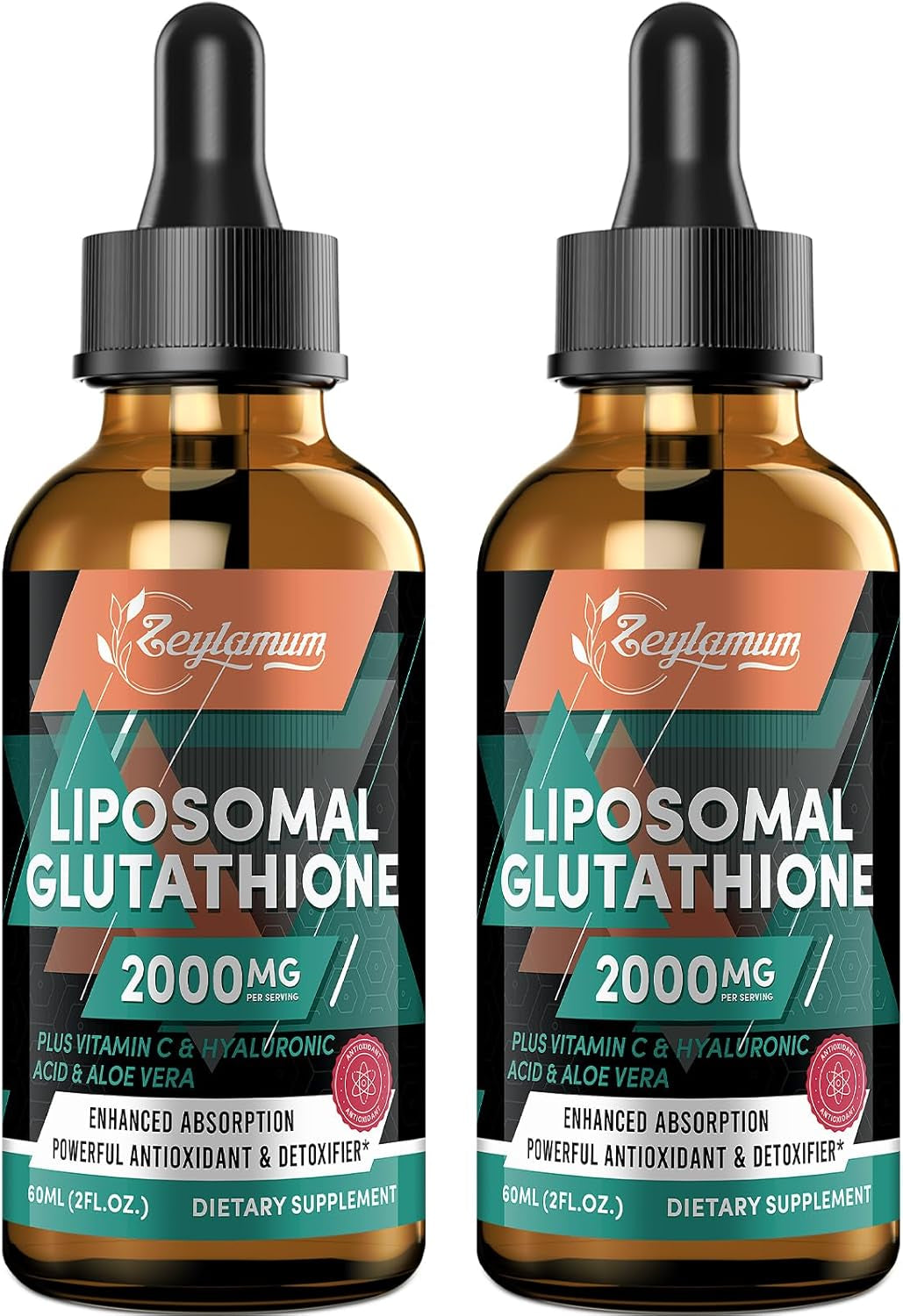 2000MG Liposomal Glutathione Liquid Drops, Enhanced Absorption, Glutat ...