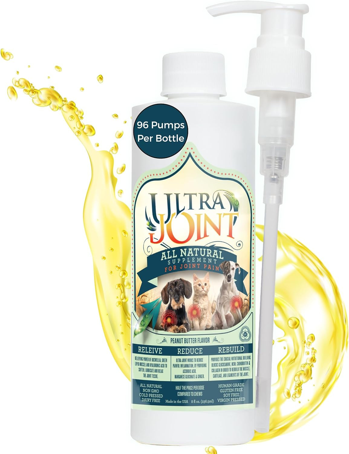 Ultra Joint - Liquid Joint Support Supplement for Dogs with Glucosamin ...