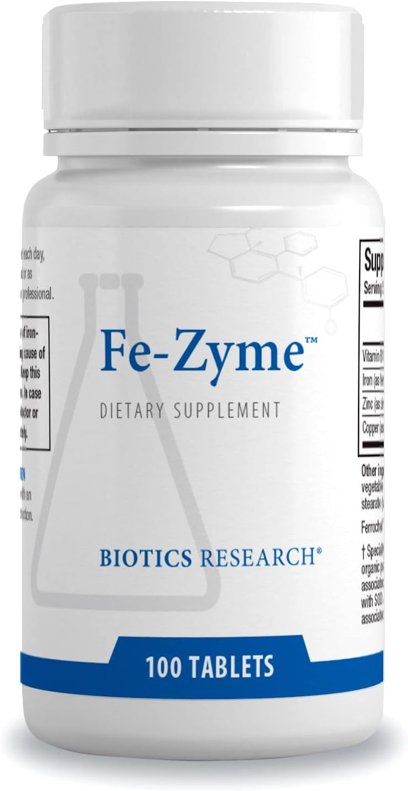 Biotics Research Fe-Zyme 25 Milligram Iron, Added Zinc and Copper, Sup ...