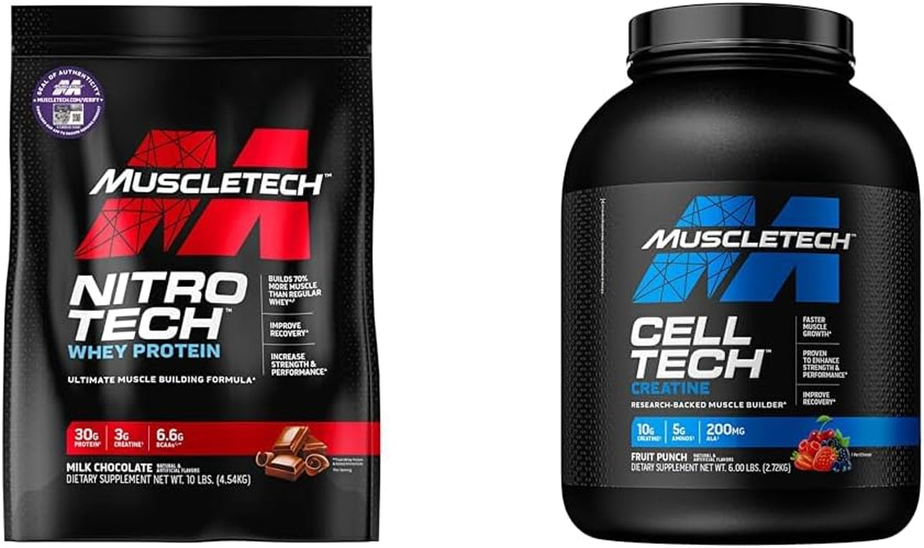 Muscletech Whey Protein Powder Nitro-Tech Whey Protein Isolate & Pepti ...