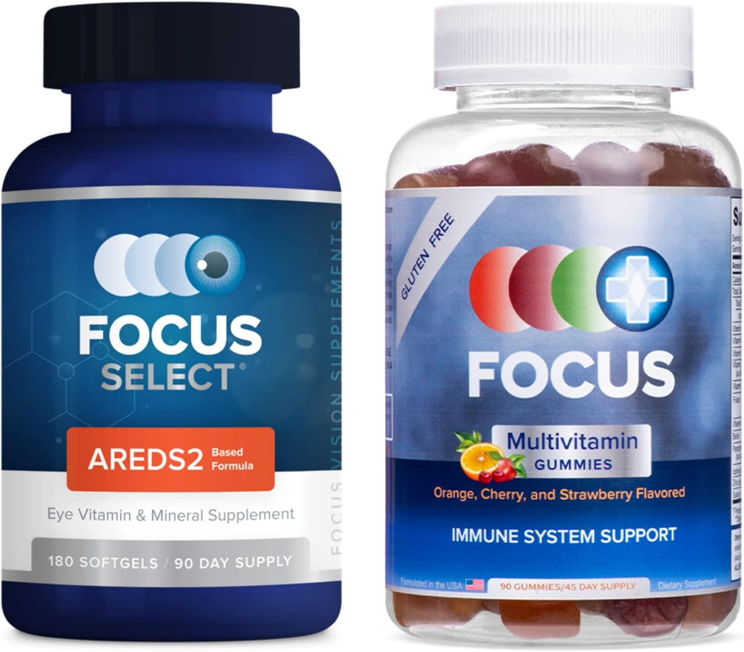 Focus Select AREDS2 Based Eye Vitamin & Focus Multivitamin | Daily Vit ...