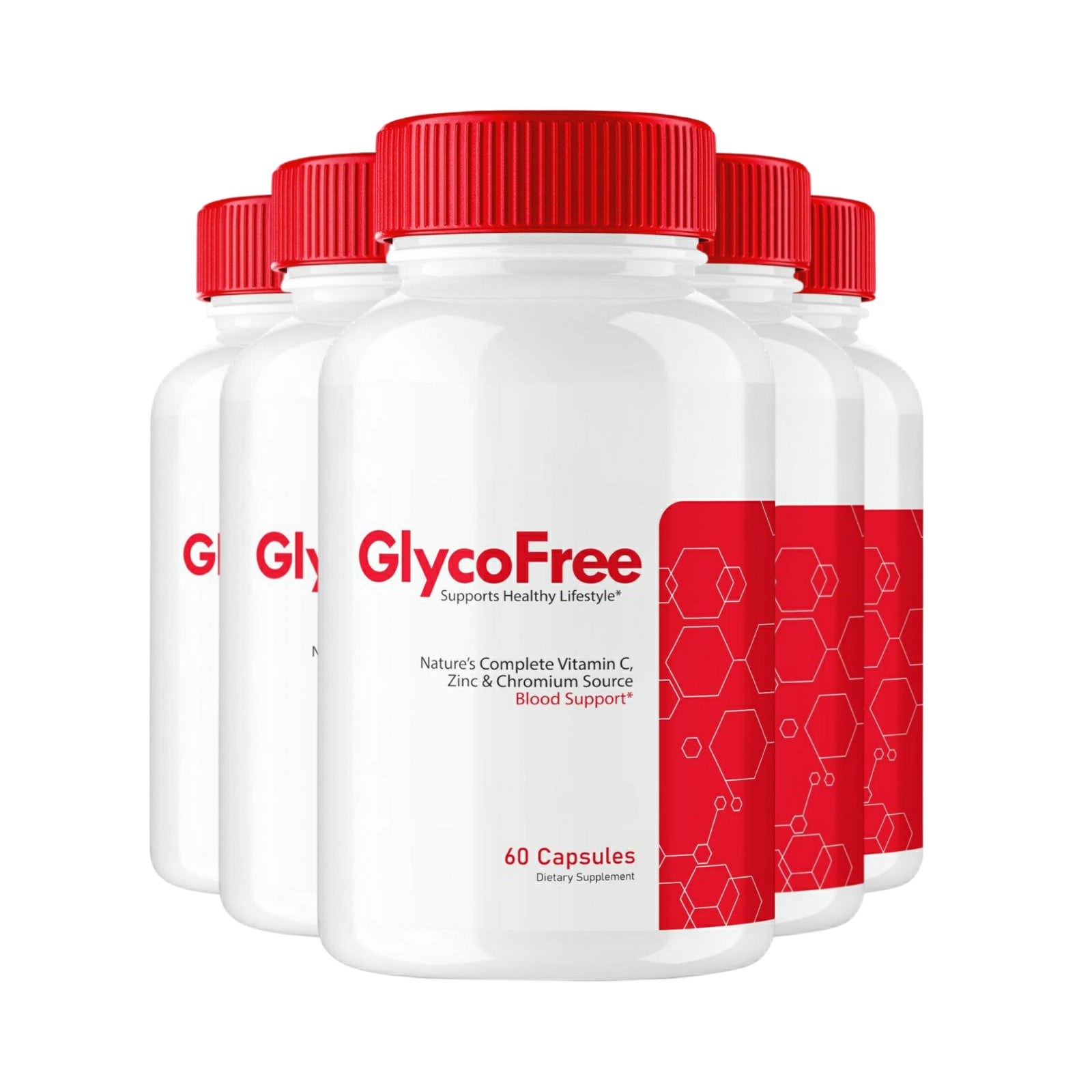 5-Pack Glycofree Blood Support Natural Dietary Supplement - 300 Capsul ...
