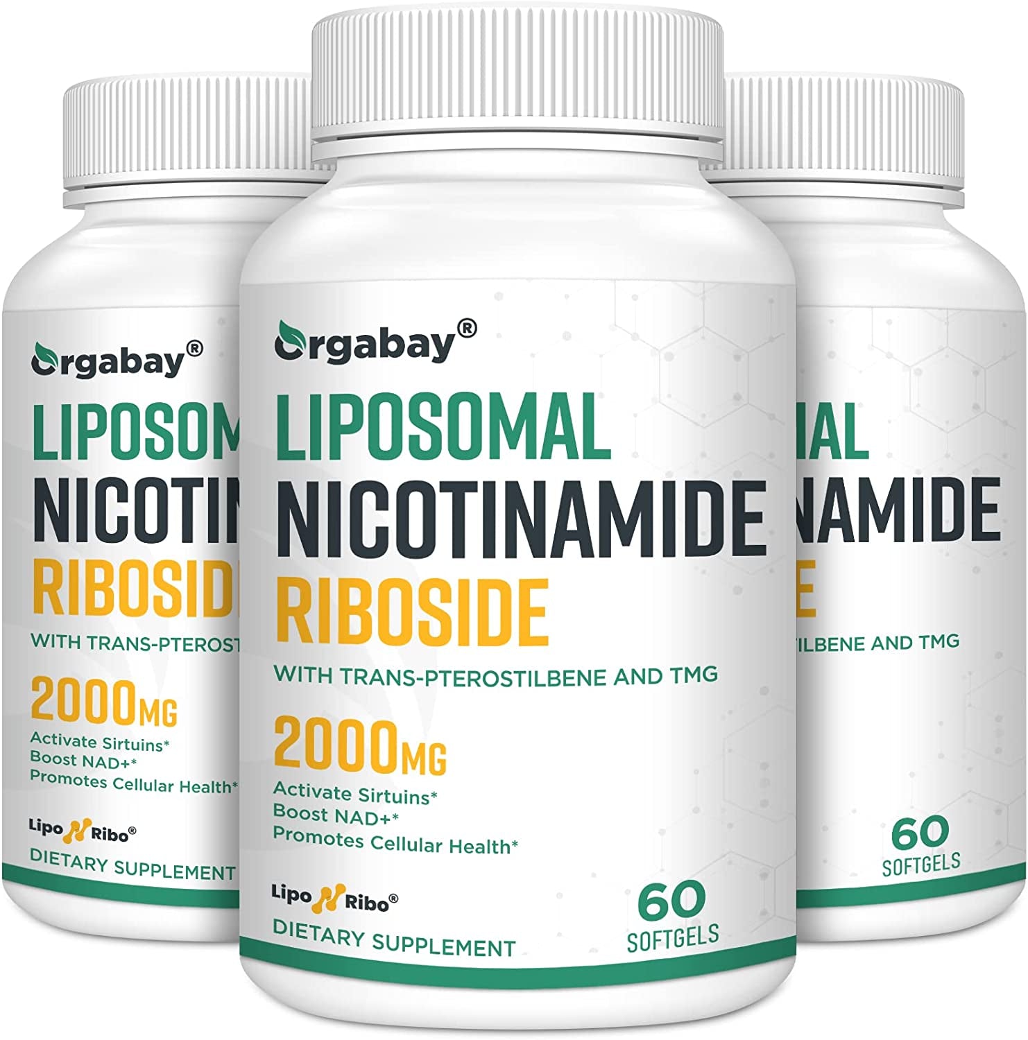 Liposomal Nicotinamide Riboside 2000 MG with TMG and Pterostilbene, Bo ...