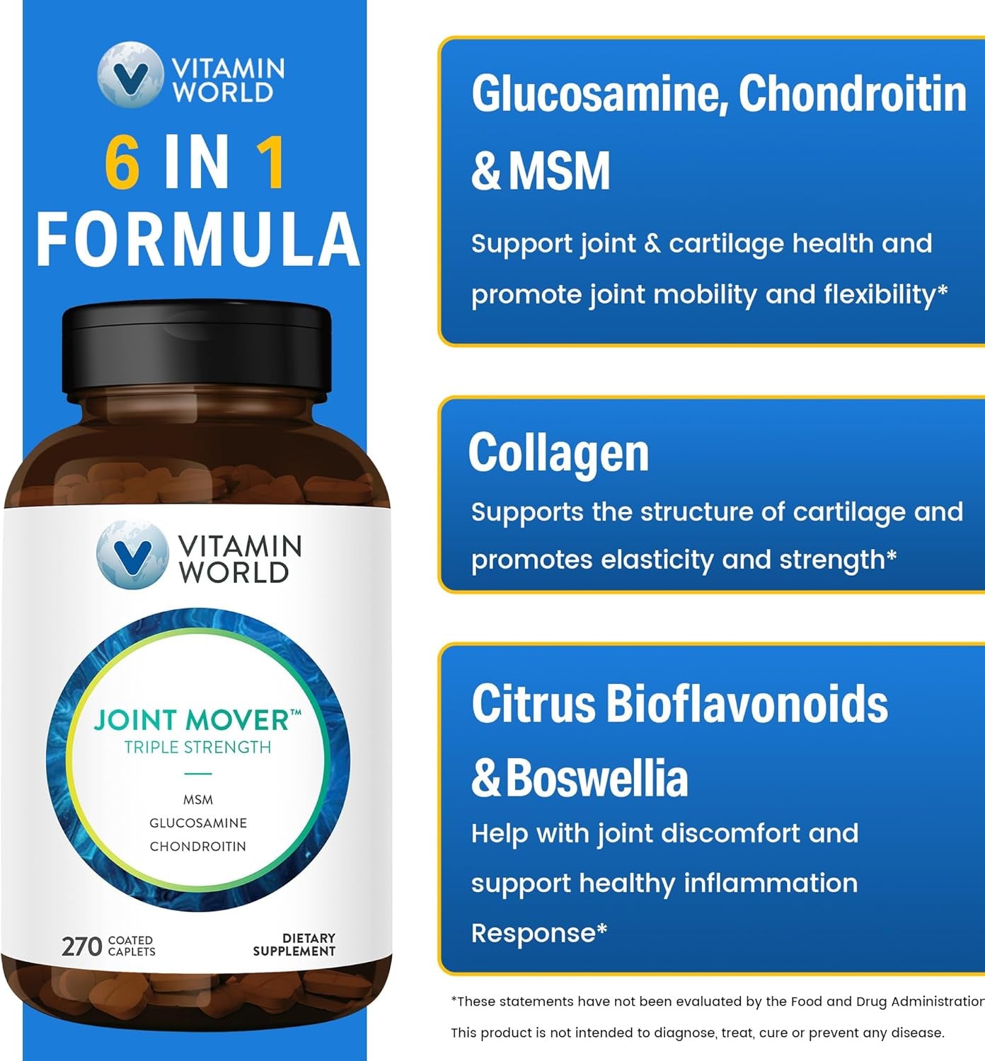Vitamin World Triple Strength Joint Mover, Glucosamine Chondroitin wit ...