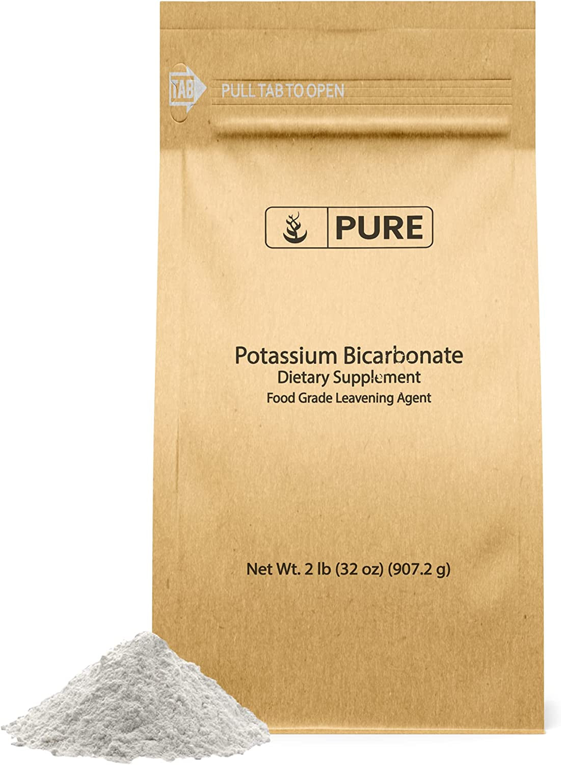 Pure Original Ingredients Potassium Bicarbonate (2 Lb) Natural, Food S ...