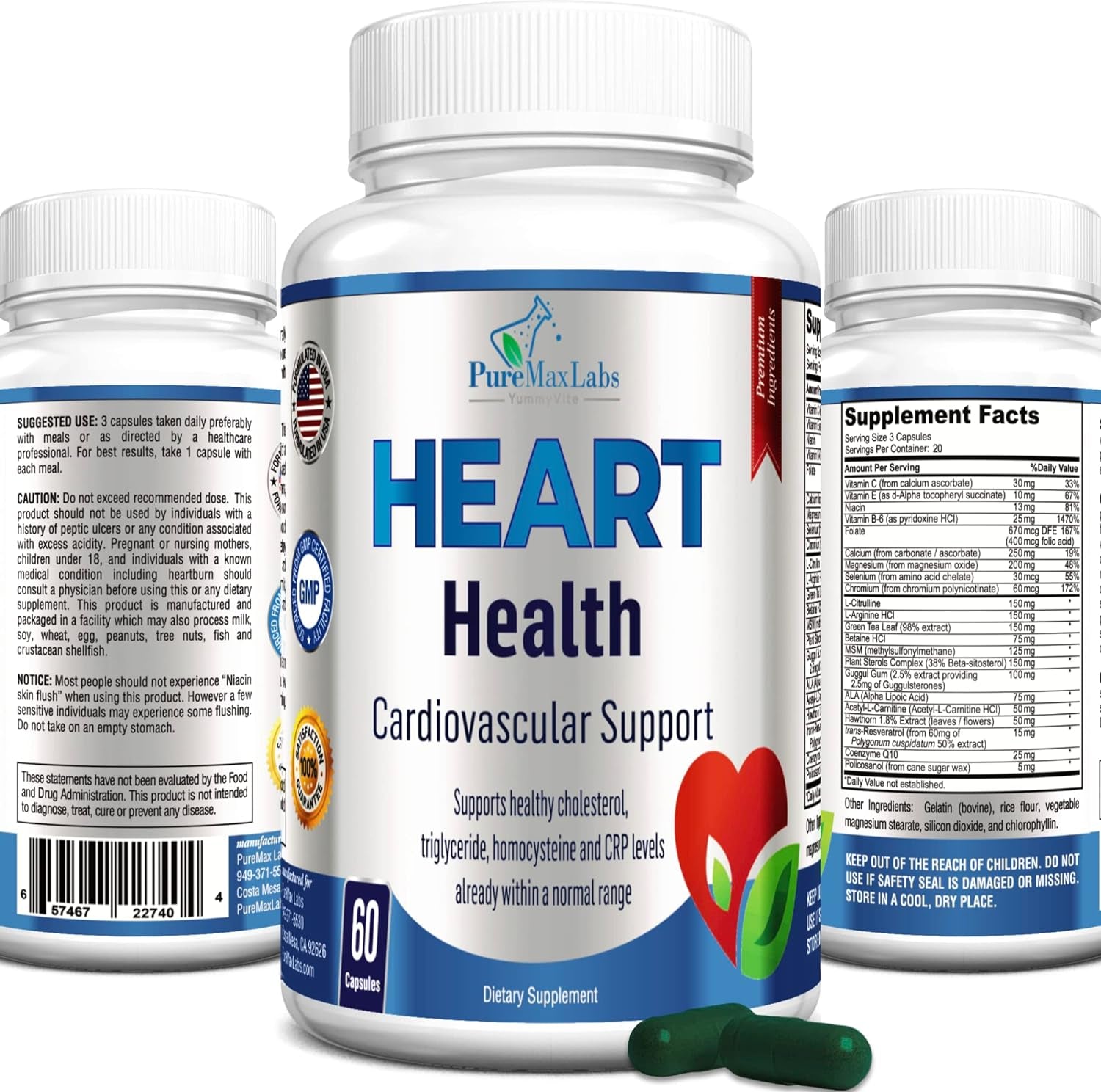 Heart Health Supplement - Supports Heart Health - 60 Capsules – SuppsWorld