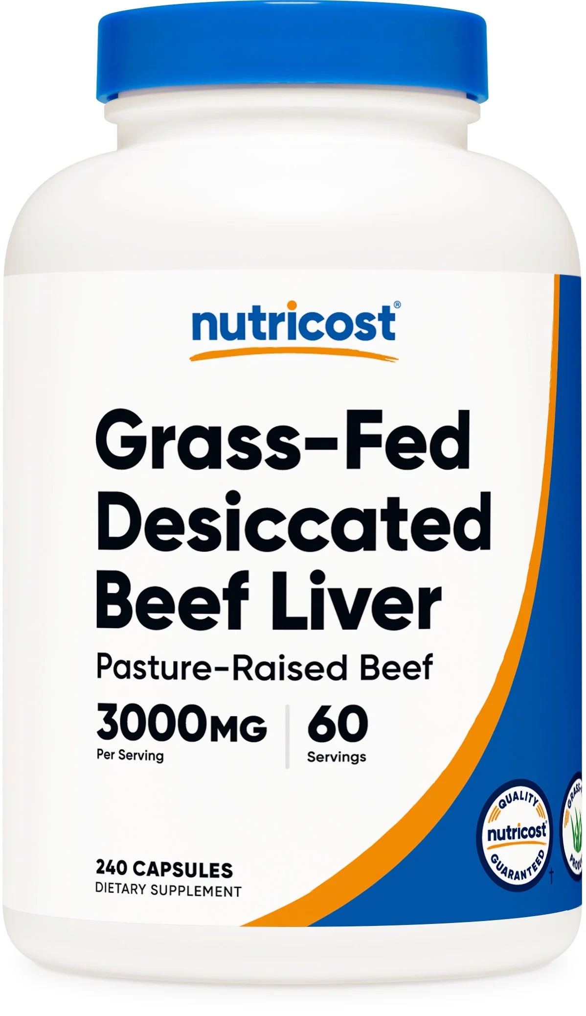 Grass Fed Desiccated Beef Liver Supplement 240 Capsules, 3000Mg (750Mg ...