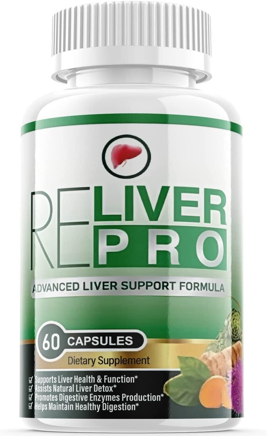 1 Pack - Reliver Pro - Liver Support Supplement, Maximum Strength - 60 ...