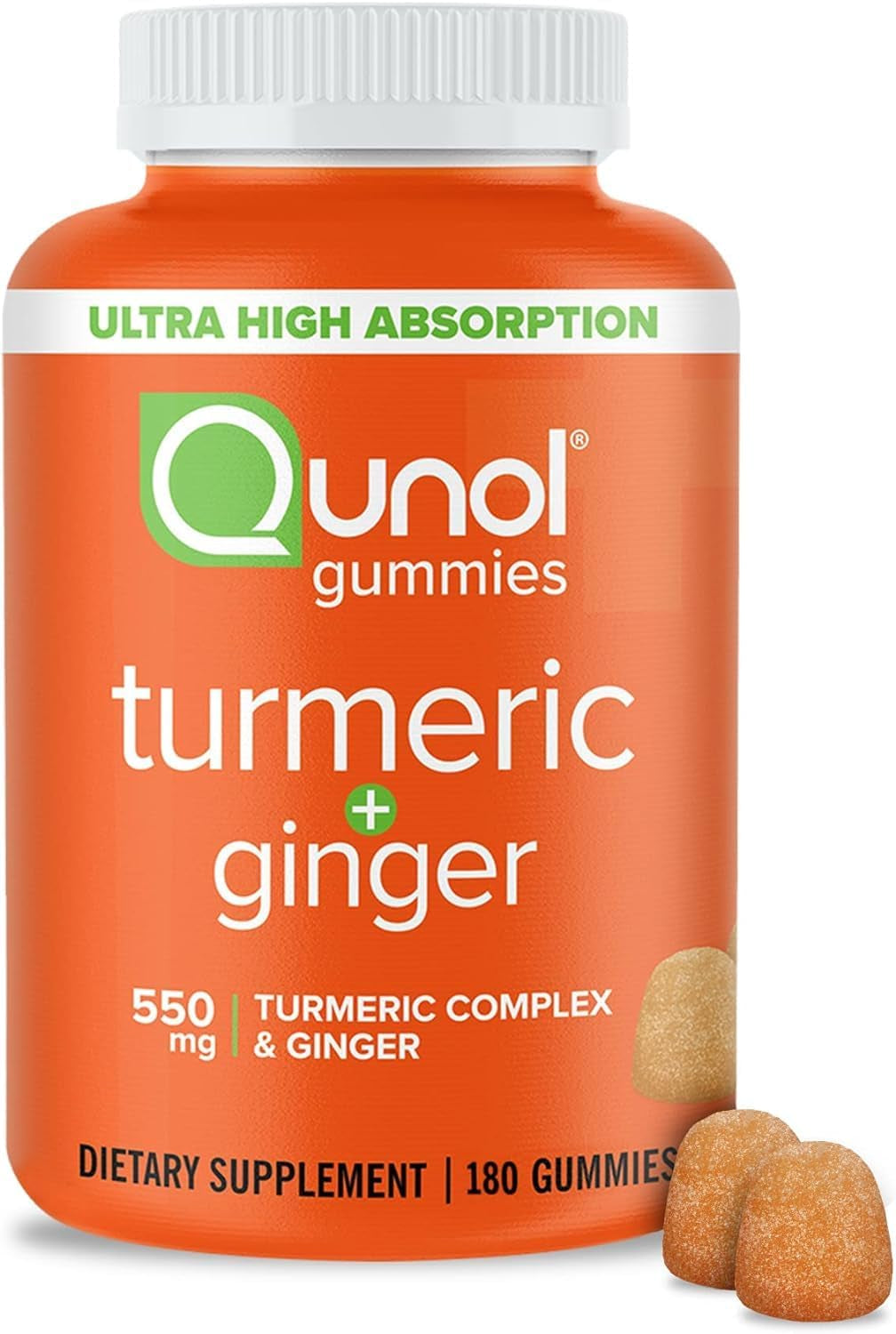 Turmeric Curcumin Gummies with Joint Support, 500Mg, 200 Count, by QUN ...