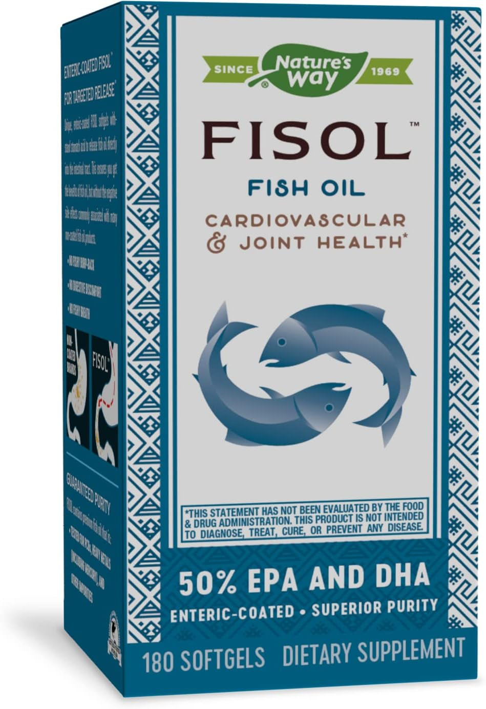 Super Fisol Enteric-Coated Fish Oil, Supports Cardiovascular and Joint ...