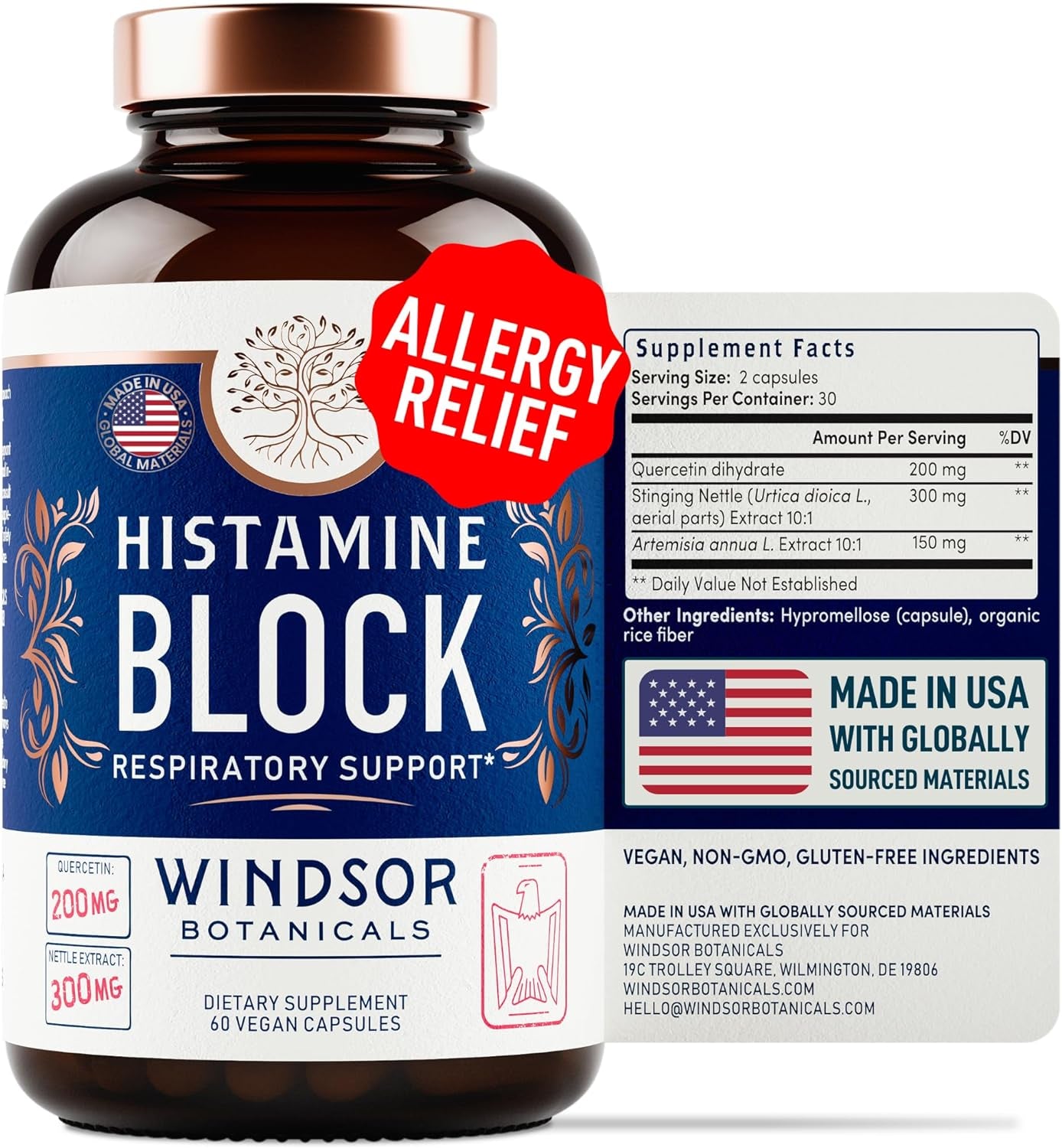 Histamine Block Capsules for Alergies - Quercetin Allergy and Histamin ...