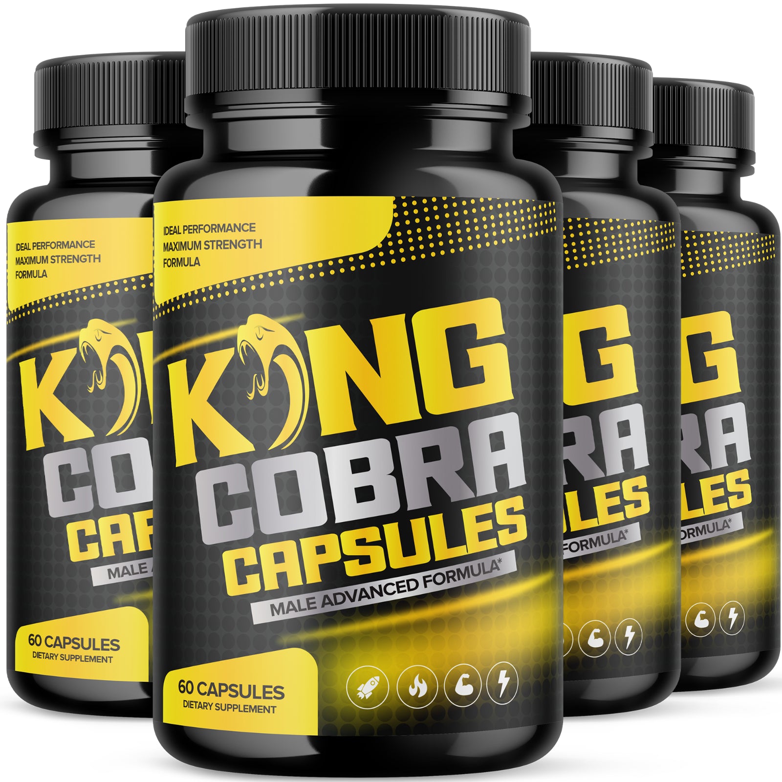 King Cobra Capsules Extra Strength Formula Pills for Men (4 Pack 240 C ...