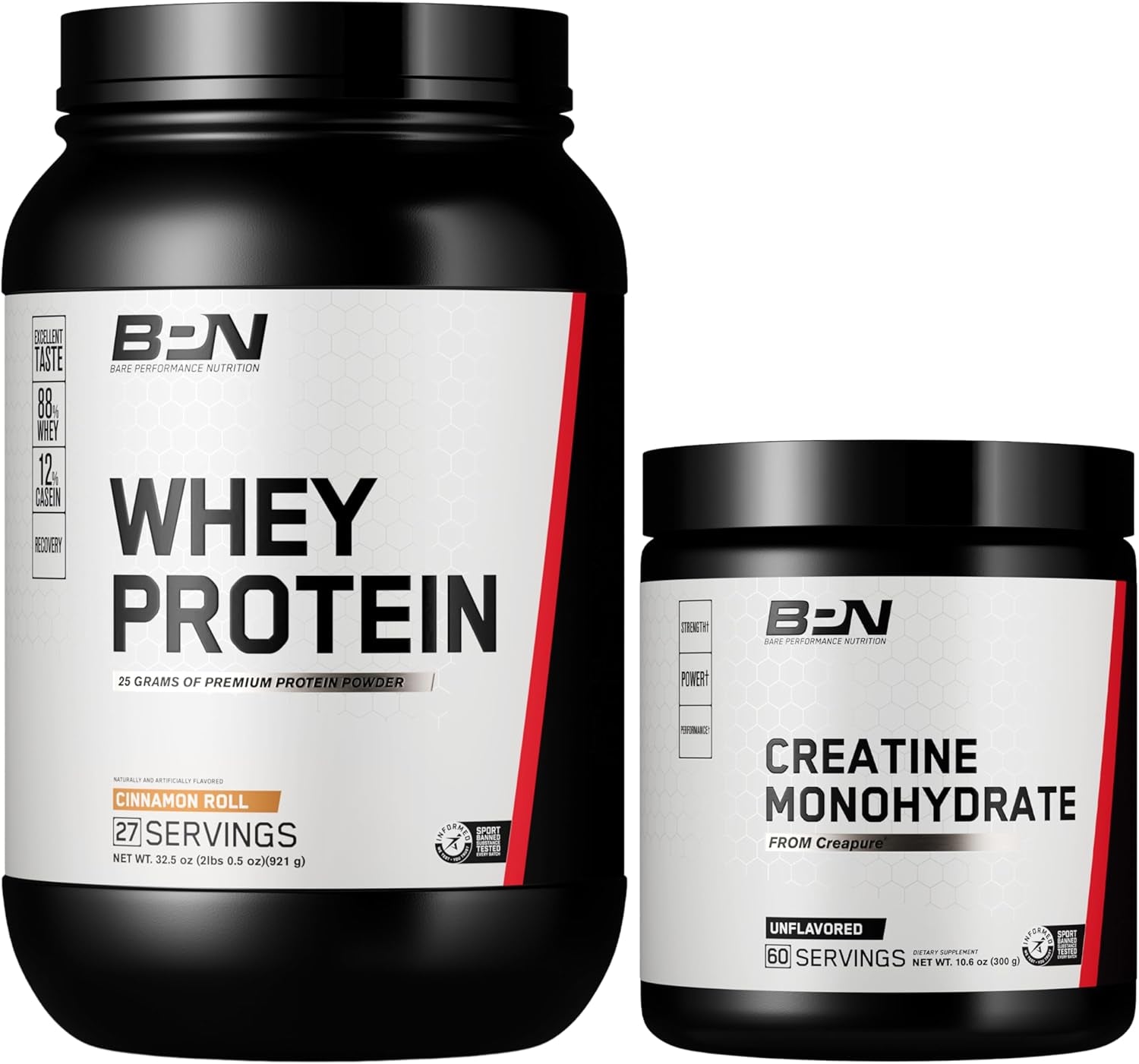 BARE PERFORMANCE NUTRITION BPN Whey Cinnamon Roll Protein + Creatine B ...