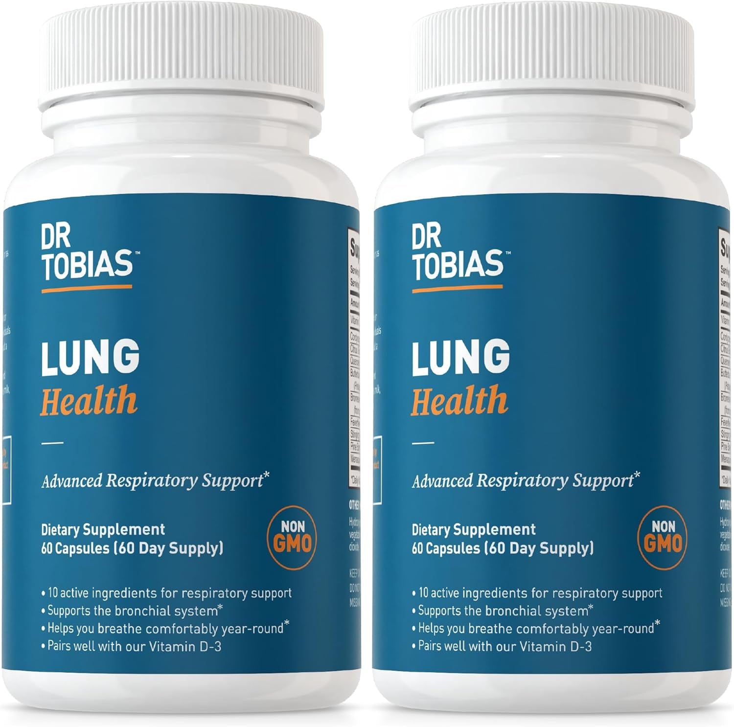 Dr. Tobias Lung Health, Lung Support Supplement with Vitamin C, Butter ...