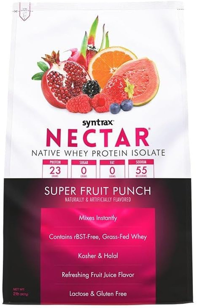 Syntrax Nutrition Nectar, 100% Whey Isolate Protein Powder, Refreshing ...