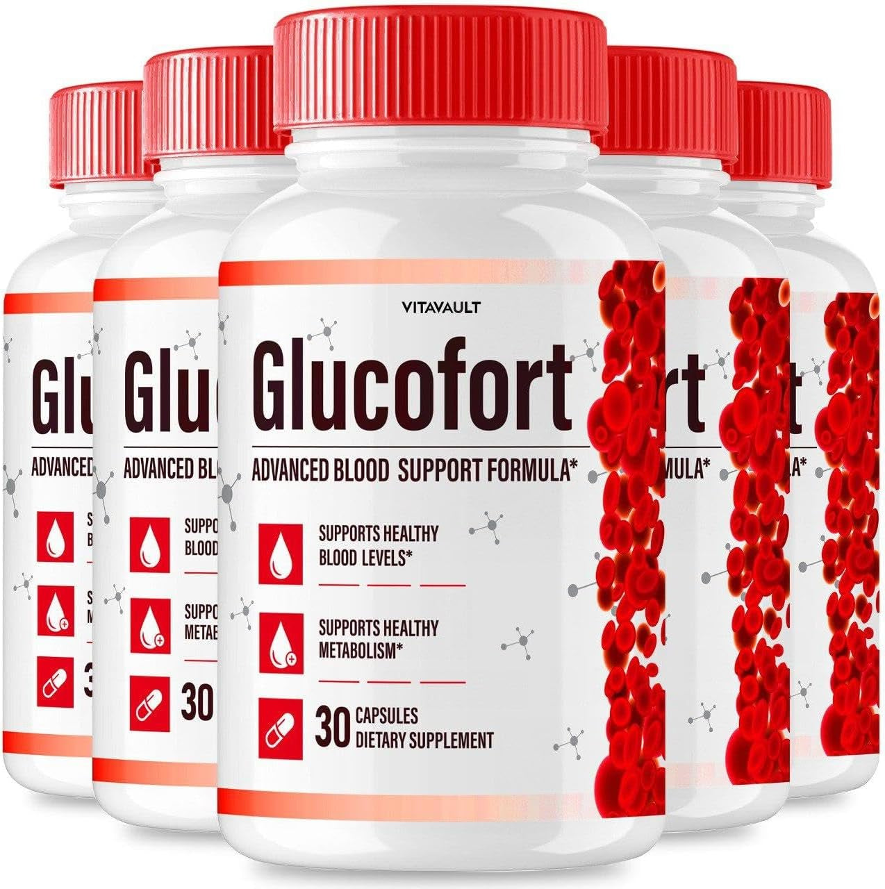 (5 Pack) Glucofort, Max Advanced Blood Support Formula Capsules – My Store