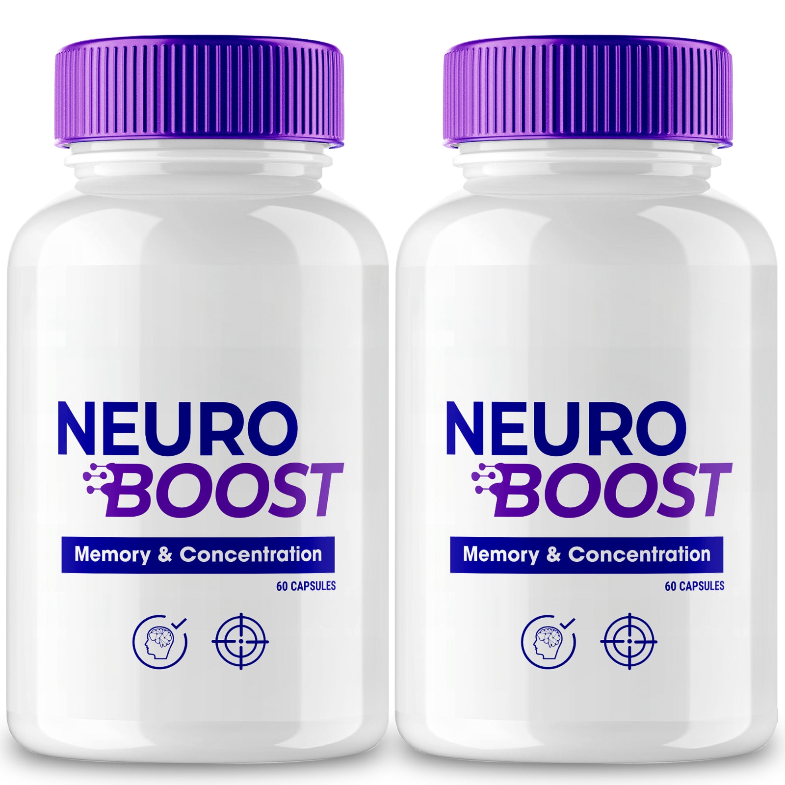 (2 Pack) Neuro Boost Brain Supplement Pills for Memory and Focus (120 ...