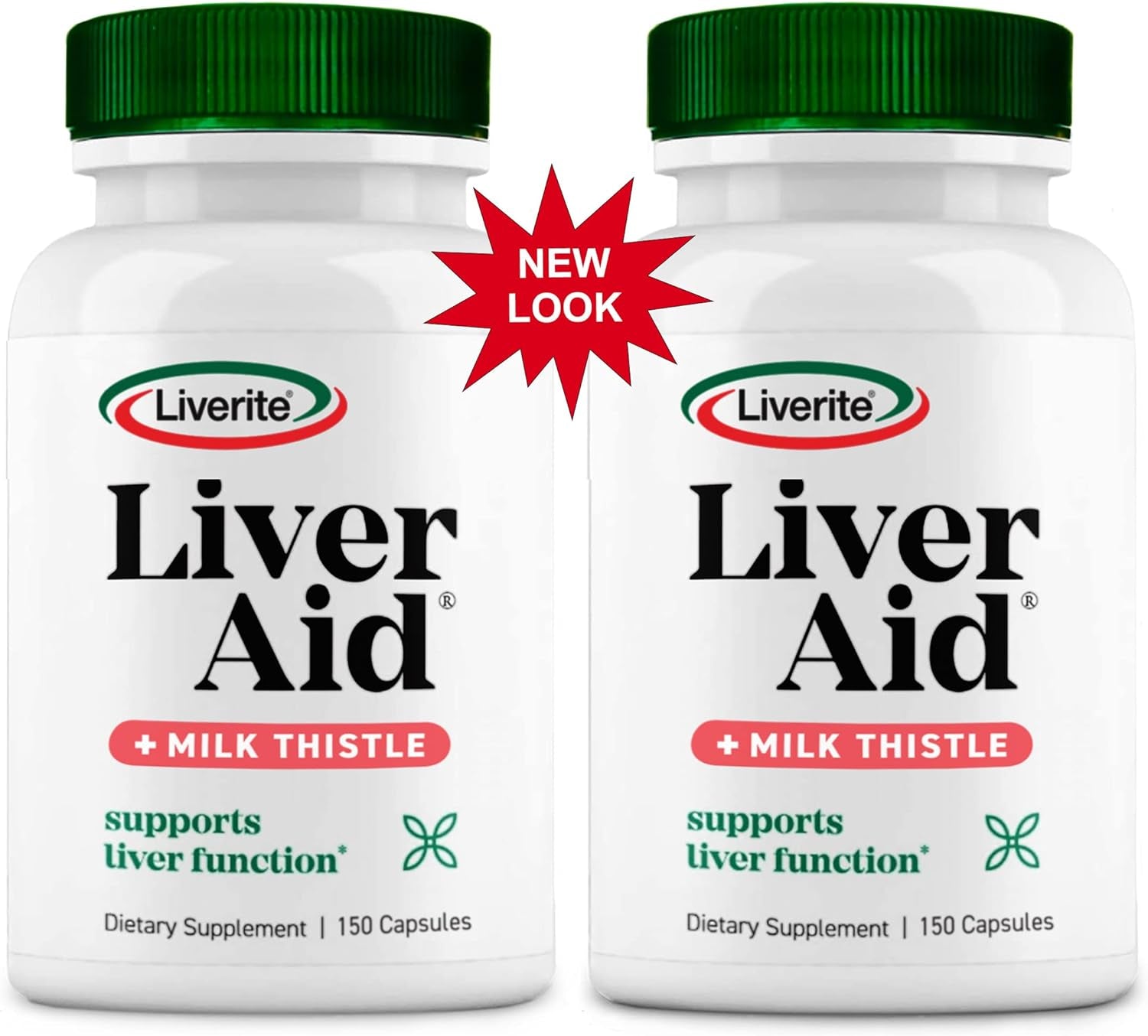 Liver Aid with Milk Thistle 2-Pack 150 Capsules (Total 300), Liver Sup ...