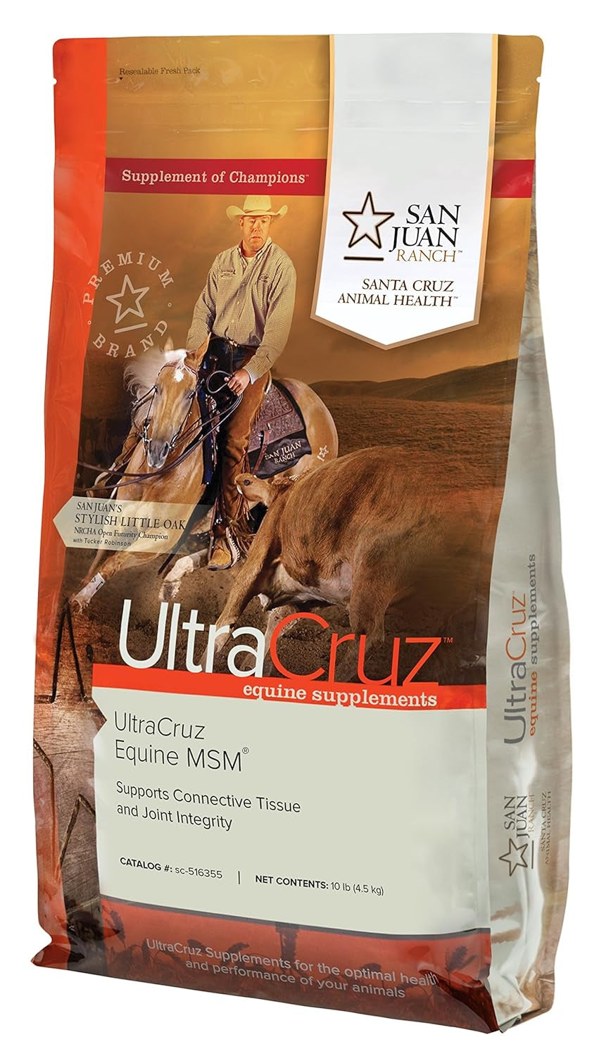 Ultracruz Equine MSM Joint Supplement for Horses, 10 Lb, Pellet (60 Da ...