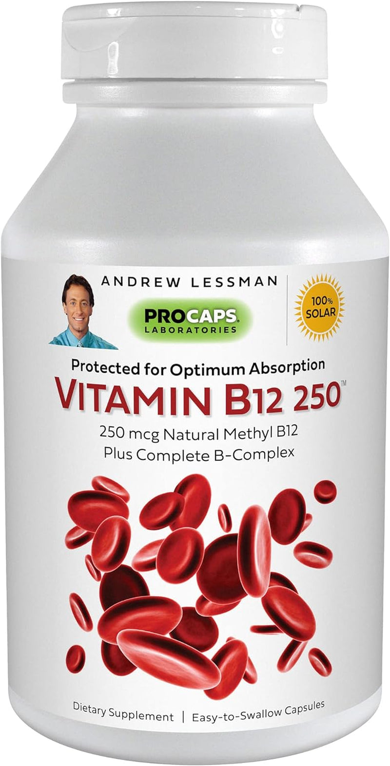 ANDREW LESSMAN Vitamin B12 250 180 Capsules – Absorption-Protected Met ...