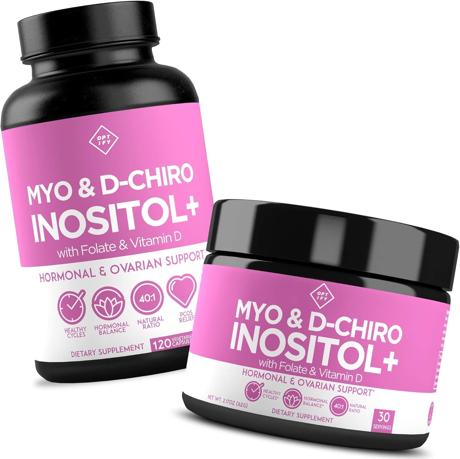 Premium Inositol Supplement Bundle - Myo-Inositol and D-Chiro Inositol ...