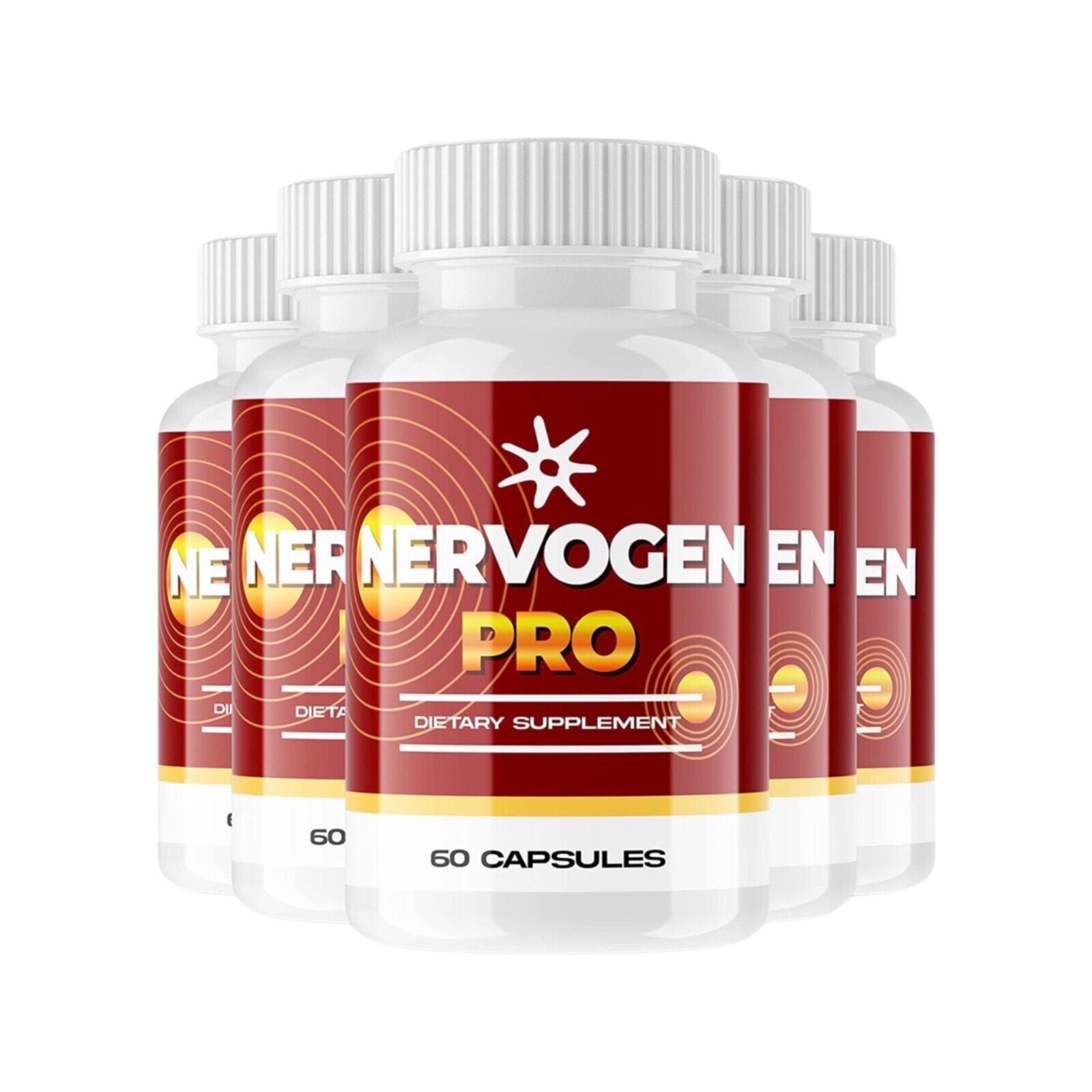 5-Pack Nervogen Pro Pills Formulated Nerve Pain Relief Supplement, 300 ...