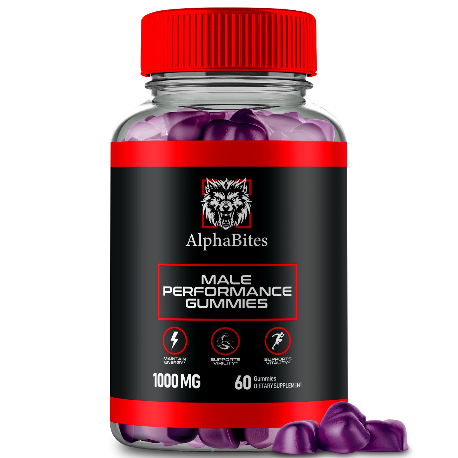 Alphabites Advanced Men Health Gummies, Alpha Bites Gummy (60 Gummies ...