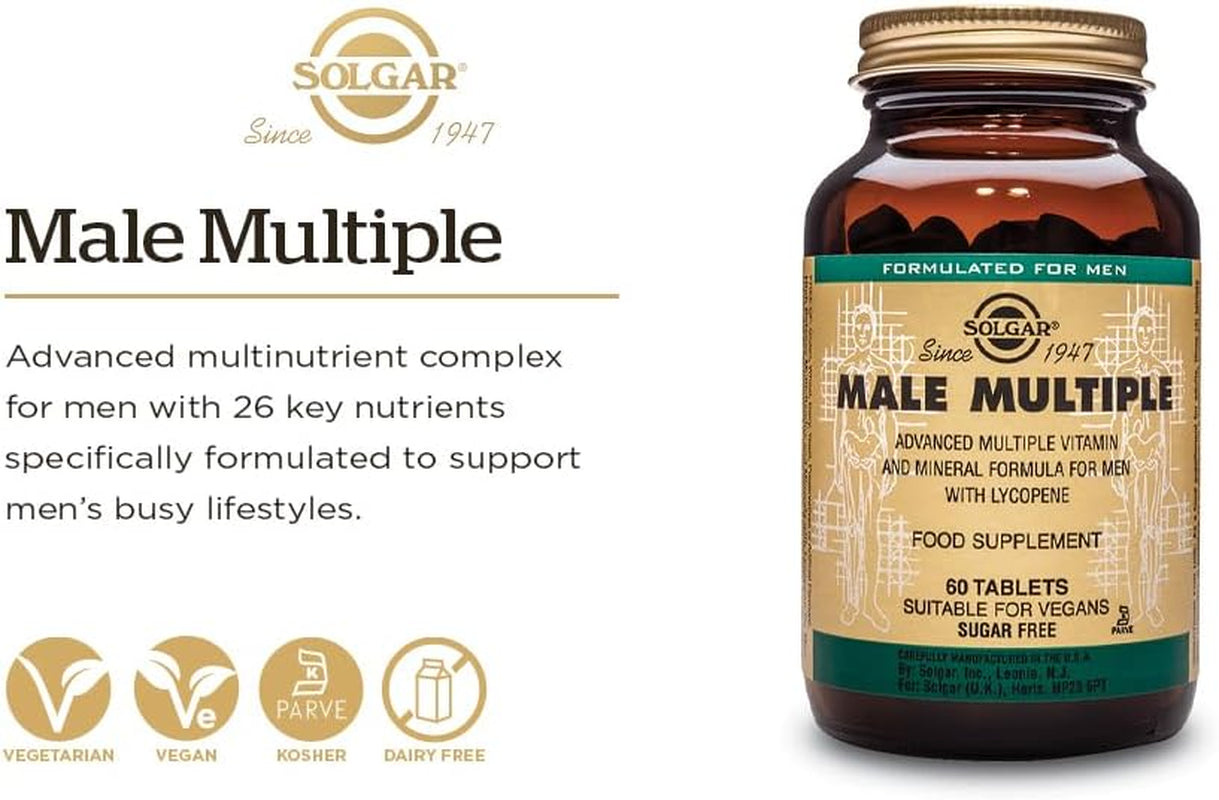 Solgar Male Multiple - 120 Tablets - Multivitamin, Mineral & Herbal Fo ...