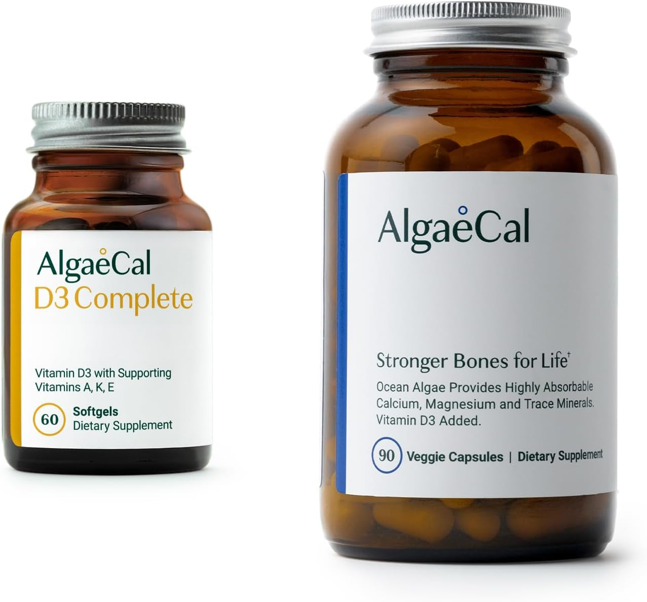ALGAECAL Bundle - Vitamin D3 Complete (1000 IU) + K2, Vitamin E, Vitam ...
