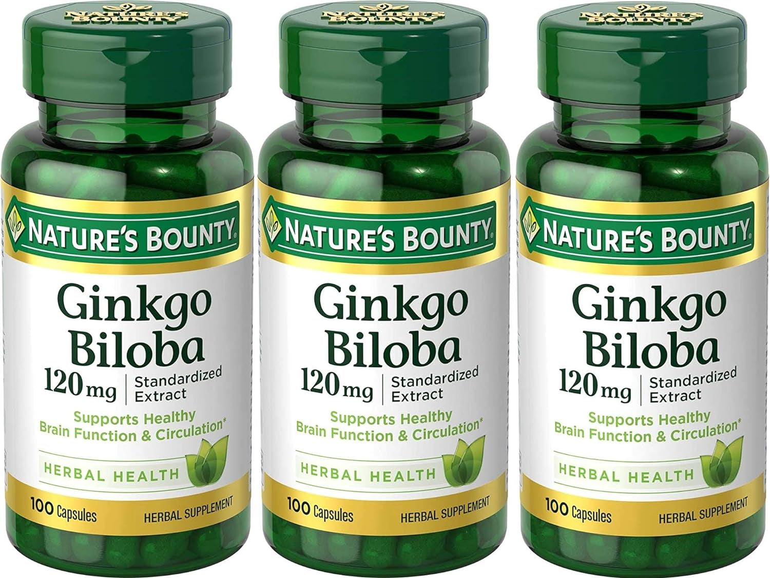 Nature'S Bounty Ginkgo Biloba 120 Mg 100 Ea (Pack of 3) – SuppsWorld
