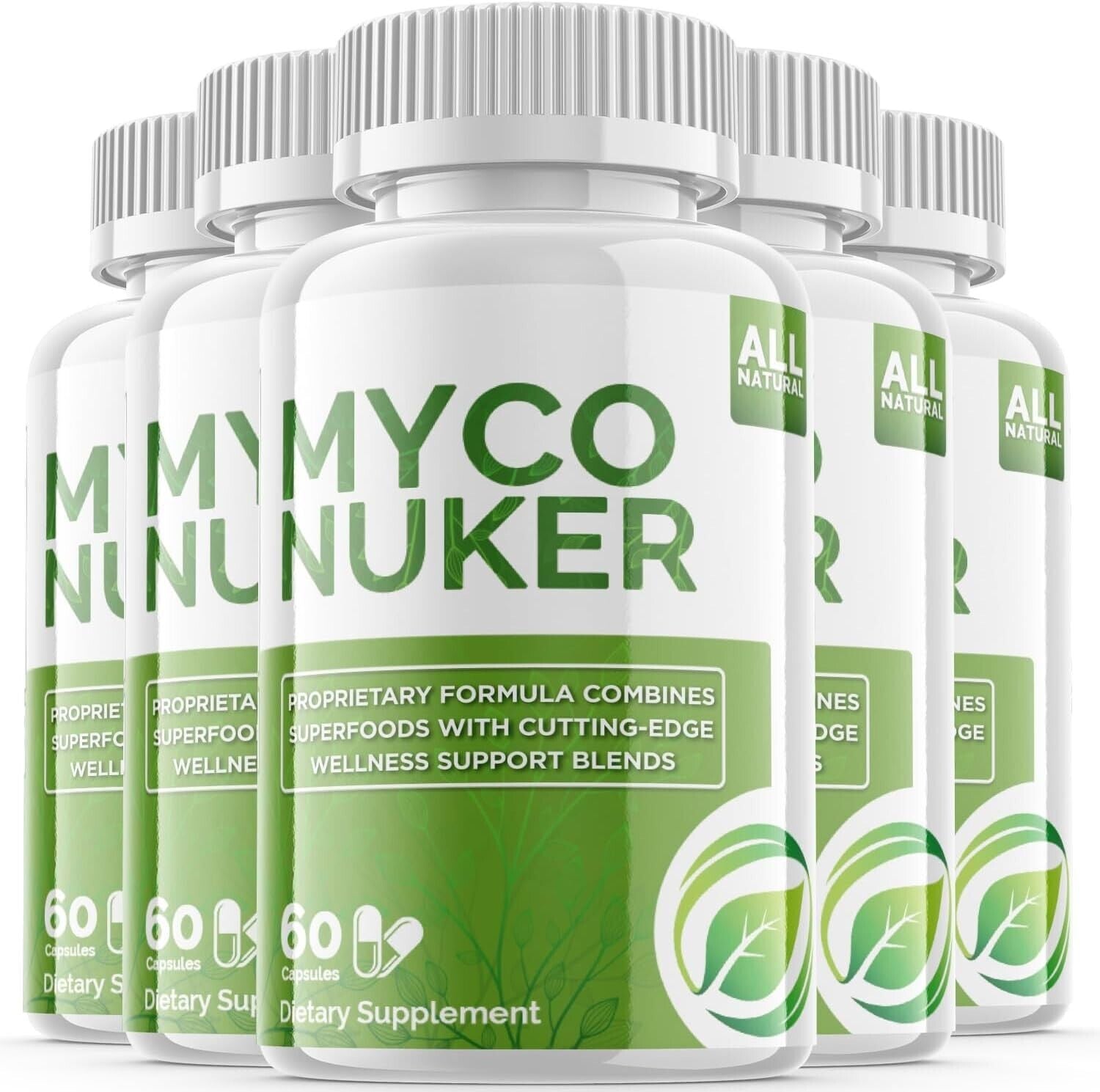 5 - Myco Nuker Capsules - Gut Health & Wellness Support Supplement - 3 ...
