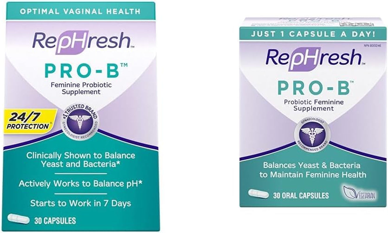 Rephresh Pro-B Probiotic Supplement for Women, 30 Oral Capsules & Pro ...
