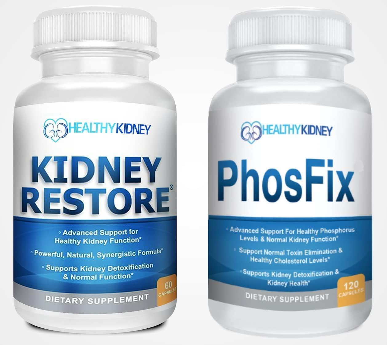 Kidney Restore & Phosfix 2-Pack Natural Kidney Cleanse Supplement Supp ...