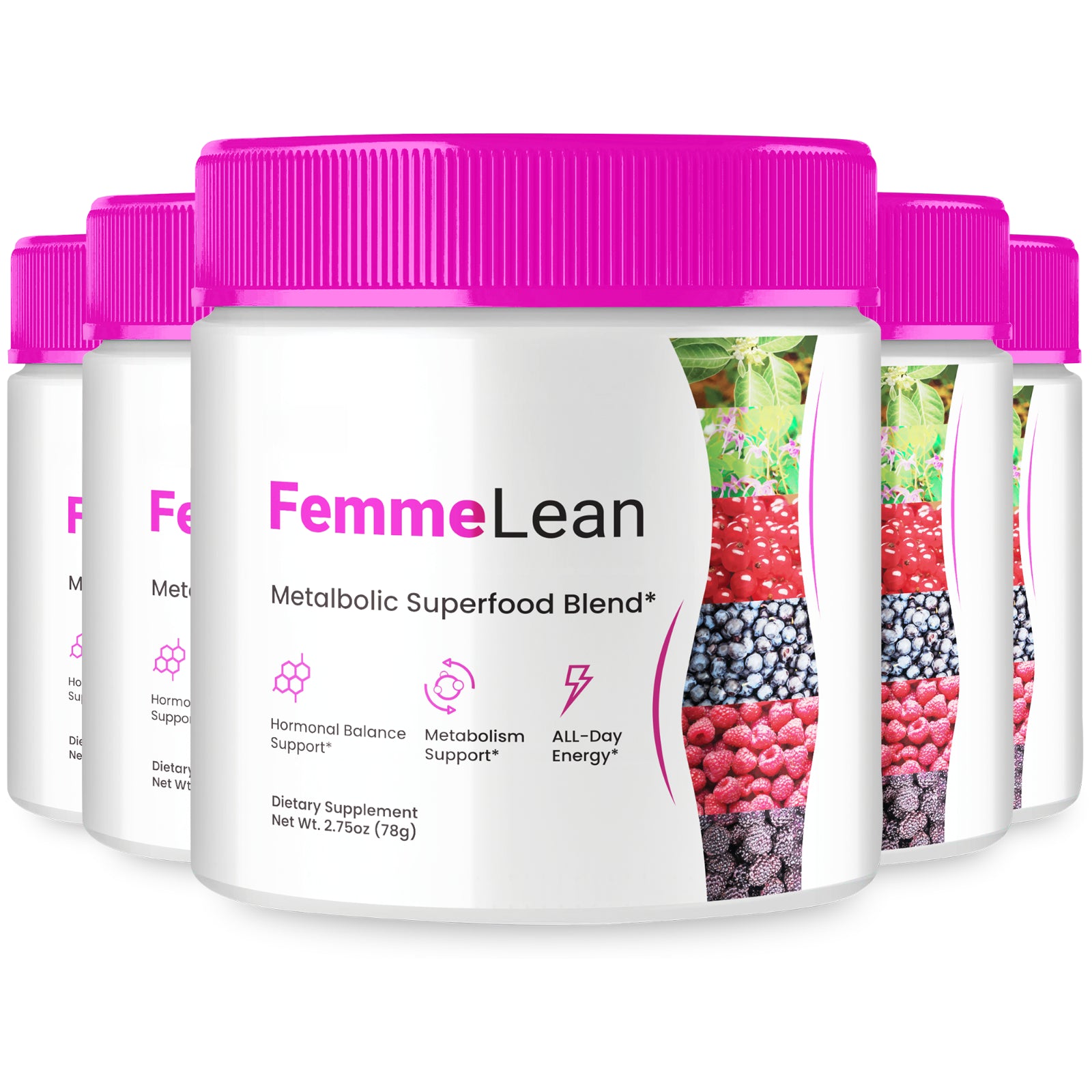 Femmelean Superfood Powder Supplement, Femme Lean Weight Management (5 ...