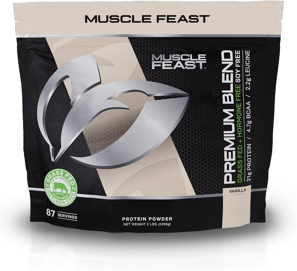 Muscle Feast Premium Blend All Natural Hormone Free Grass-Fed Whey Pro ...