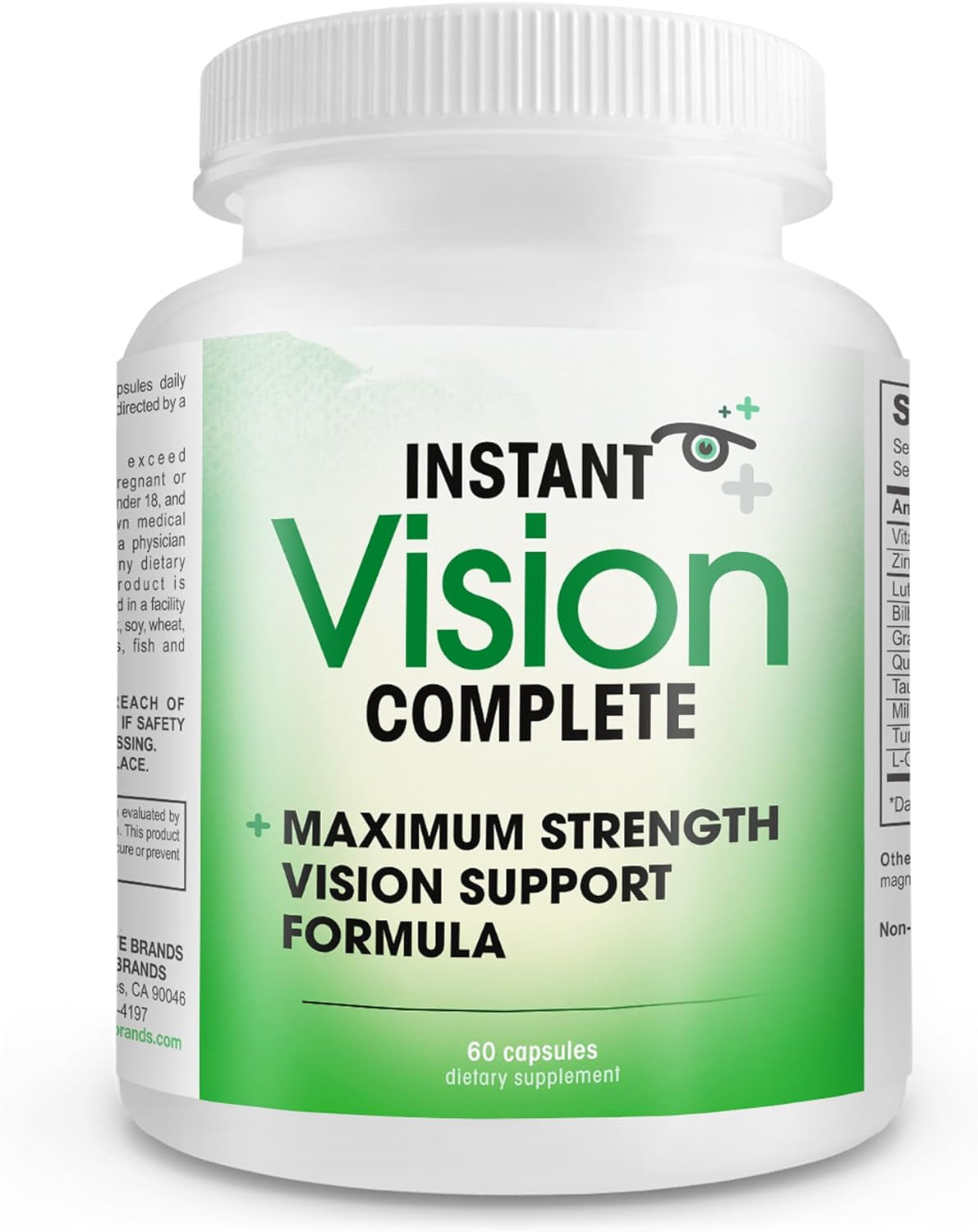 Instant Vision Complete Natural Eye Support Formula Maximum Strength V ...