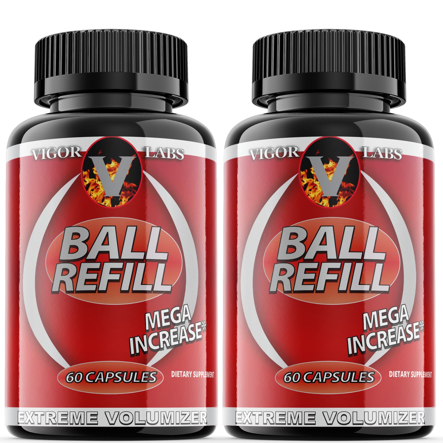 Ball Refill - Male Virility - 2 Bottles - 120 Capsules – SuppsWorld