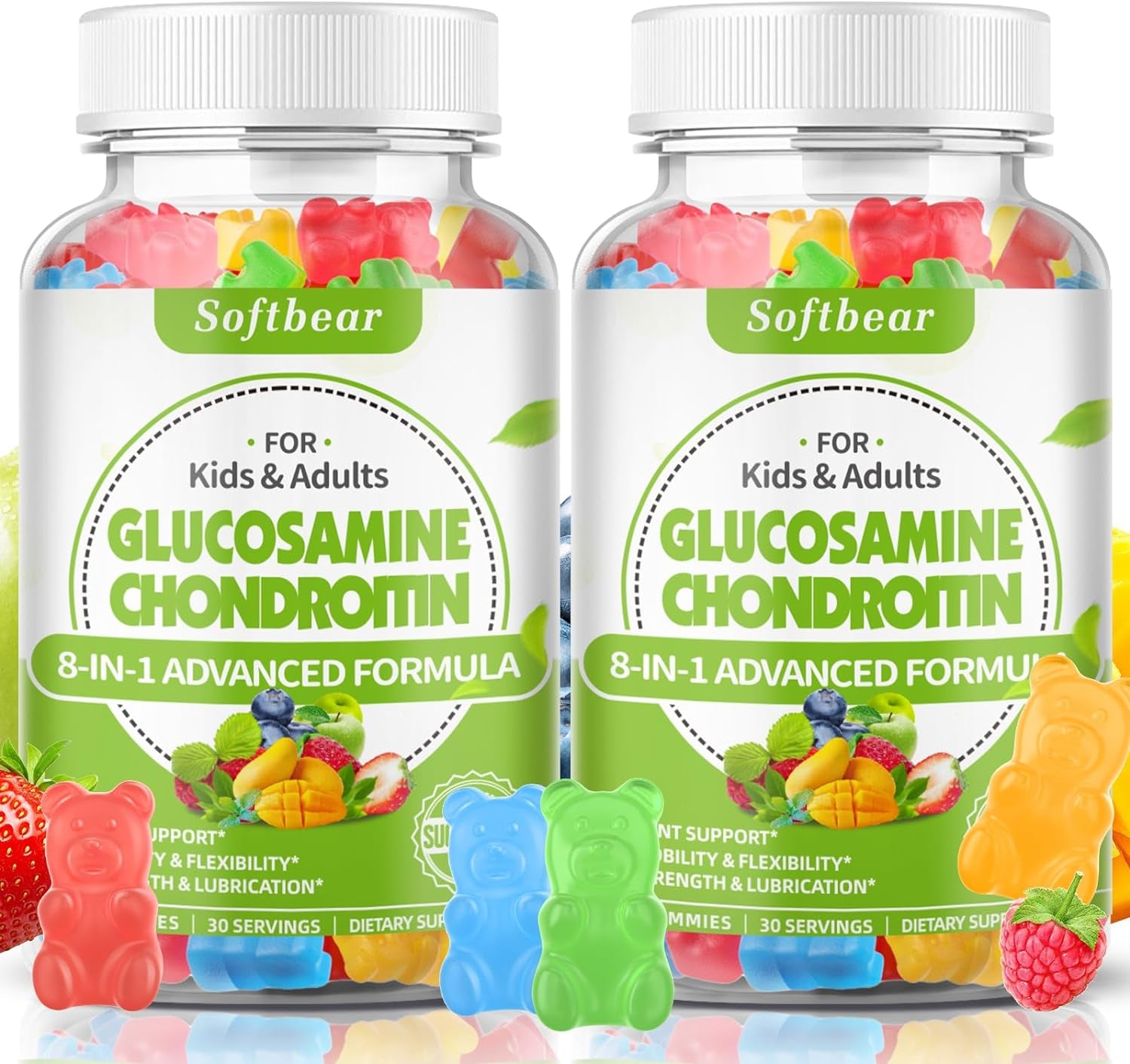 Glucosamine Chondroitin Gummies with MSM Triple Strength, Organic Chew ...