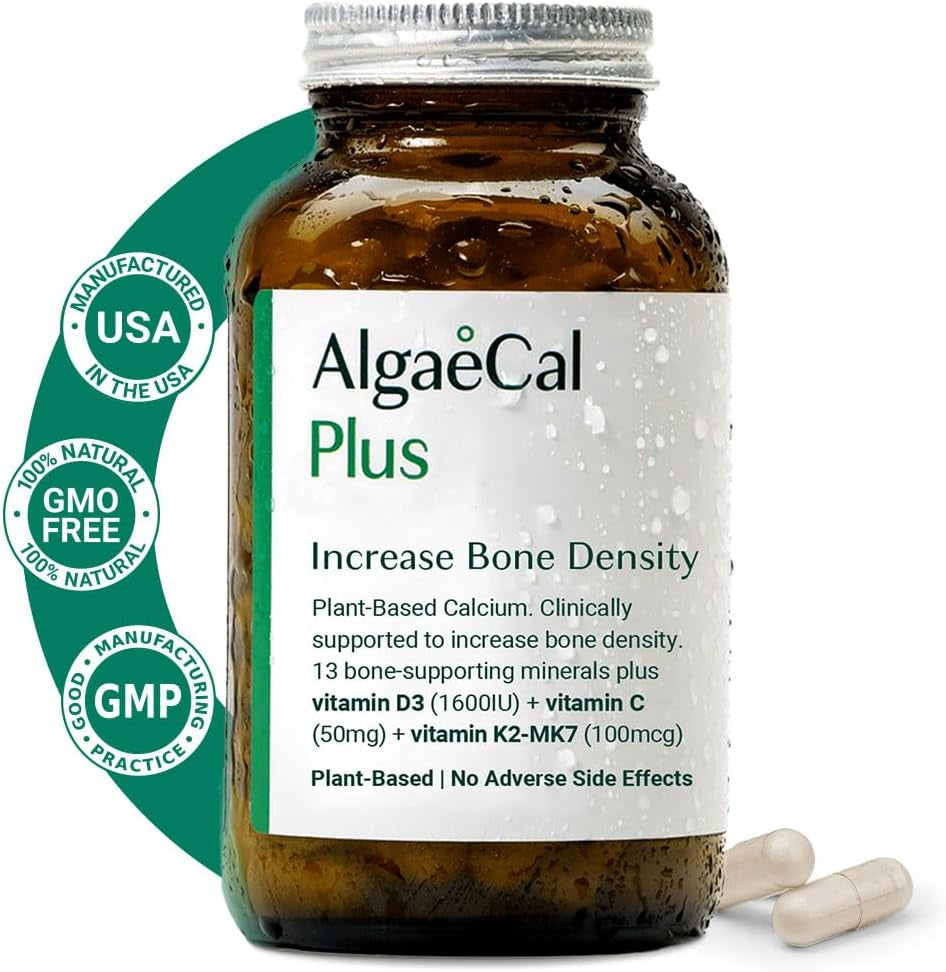 ALGAECAL plus - Organic Red Algae Calcium Supplement, Vitamin K2 MK7 ...