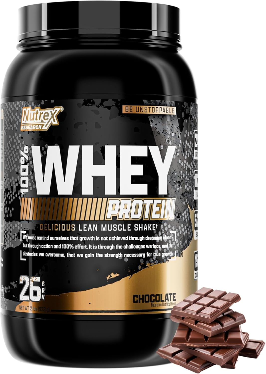 Nutrex Research Chocolate Whey Protein Powder | 100% Whey Protein Supp ...