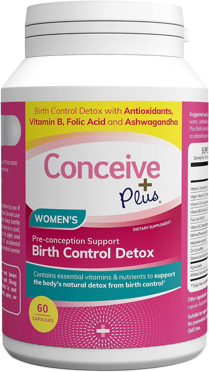 Birth Control Detox, 30-Day Program, 60 Capsules, Hormone Balance, Fer ...
