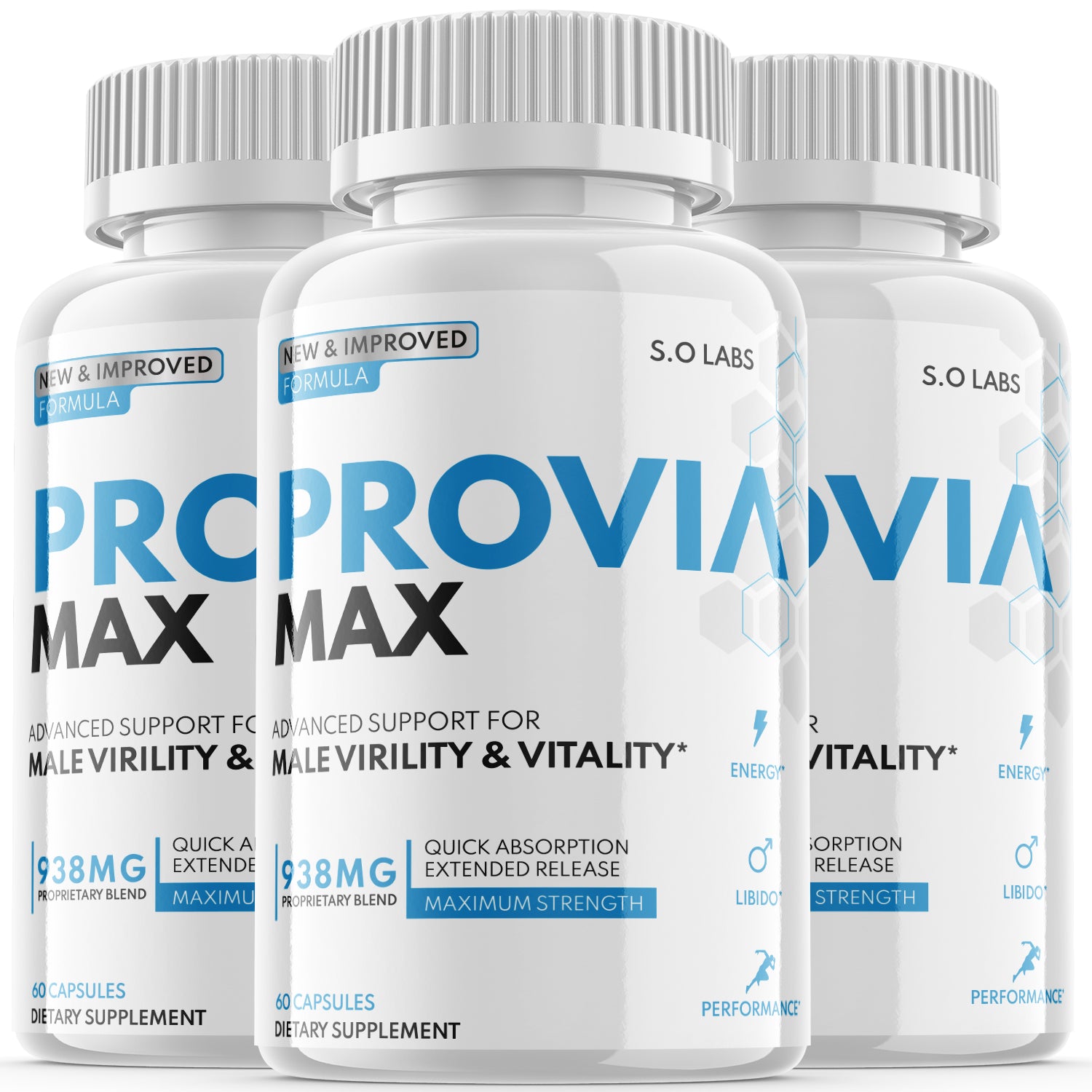 Provia Max - Male Virility - 3 Bottles - 180 Capsules – SuppsWorld