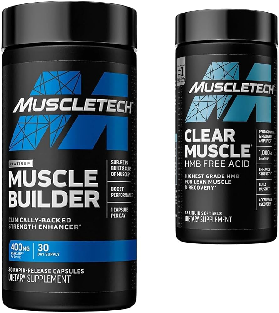 Muscletech Muscle Builder with Peak ATP and Clear Muscle with HMB, Mus ...