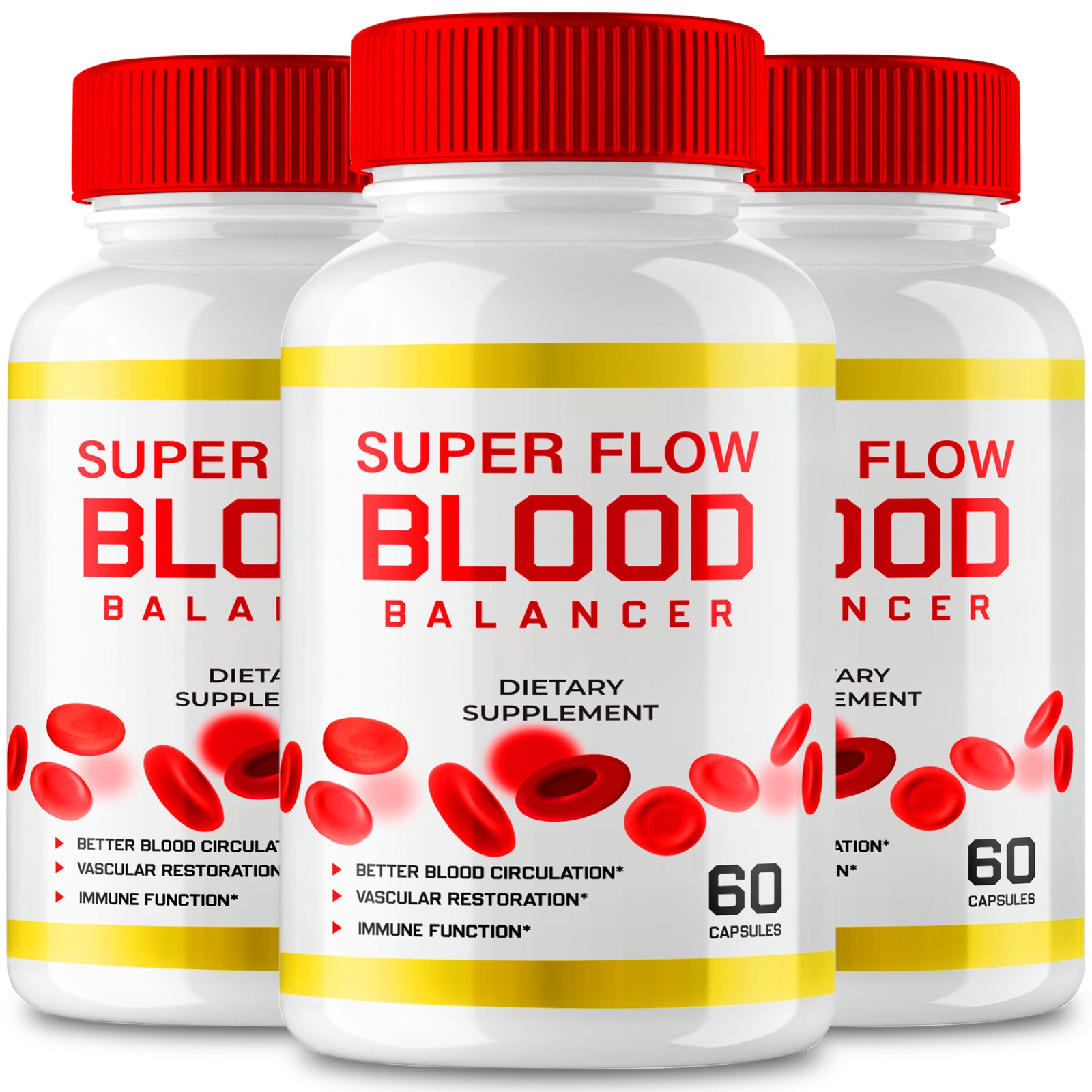 (3 Pack) Super Flow Blood Capsules, Superflow Healthy Blood Pills (180 ...