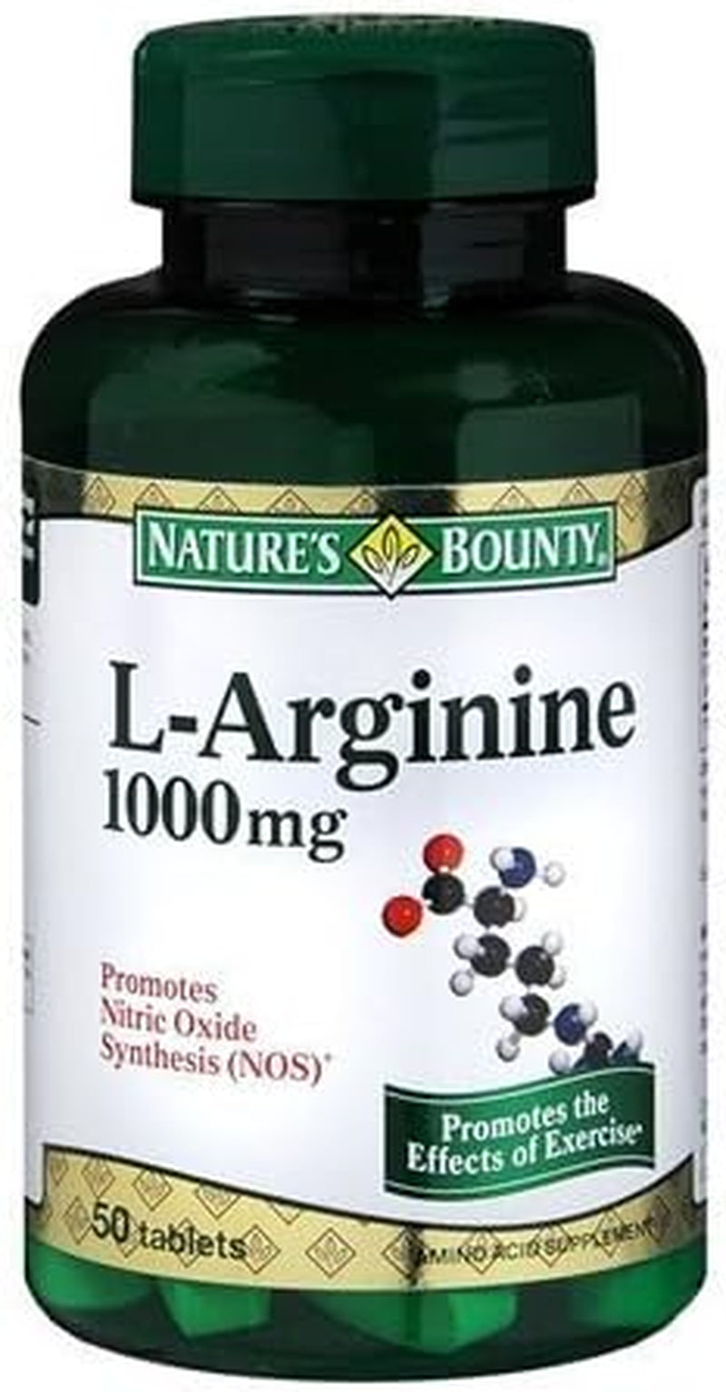 Nature'S Bounty, L-Arginine 1000 Mg Amino Acid Supplement - 50 Tabs, 2 ...