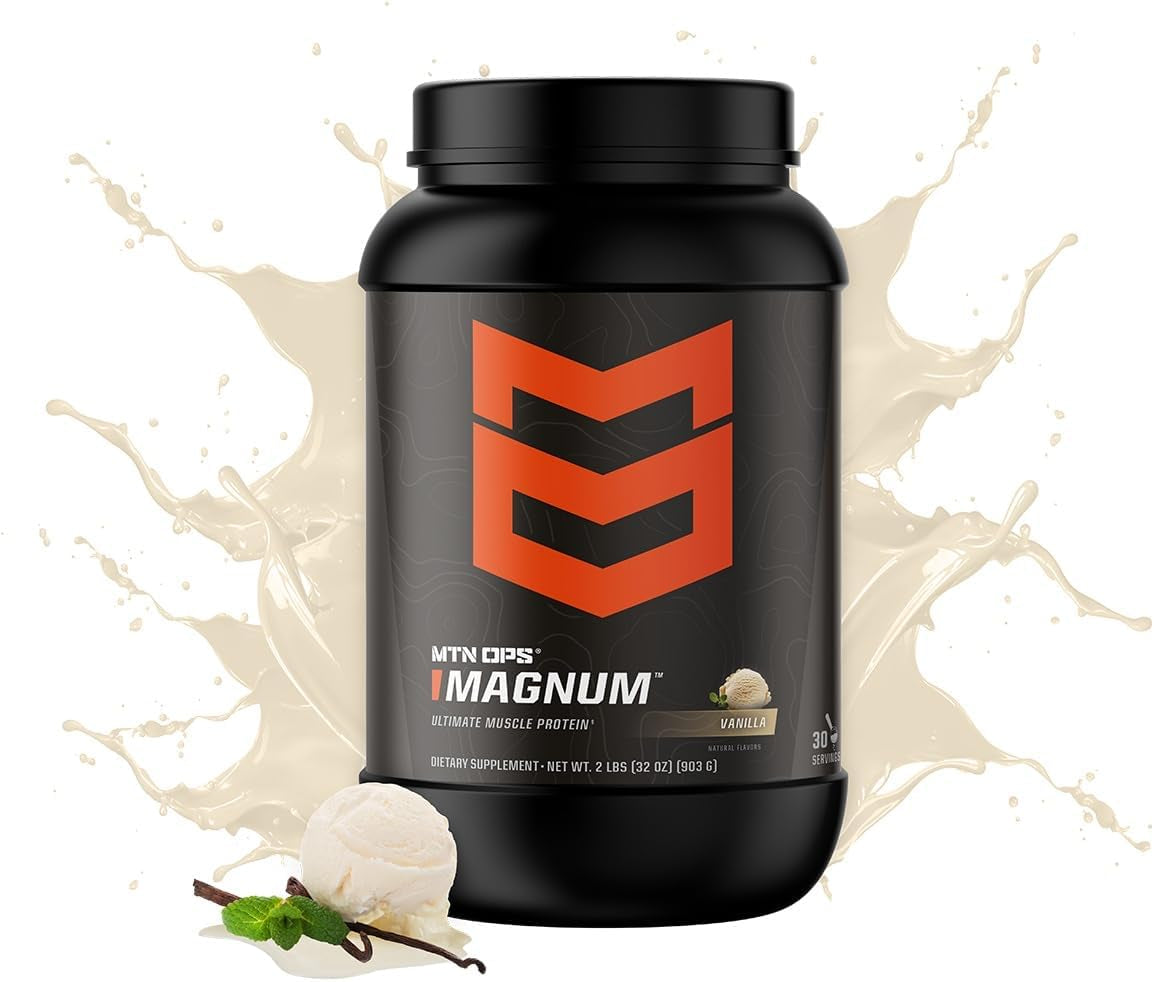 MTN OPS Magnum 100% Whey Isolate Protein Powder - 32 Servings, Vanilla ...