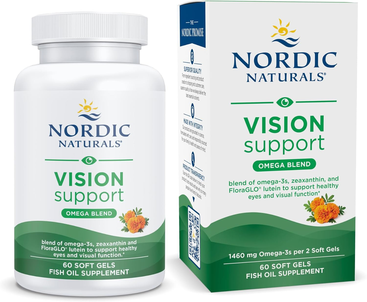 Omega Vision, Lemon - 60 Soft Gels - with Zeaxanthin and Floraglo Lute ...
